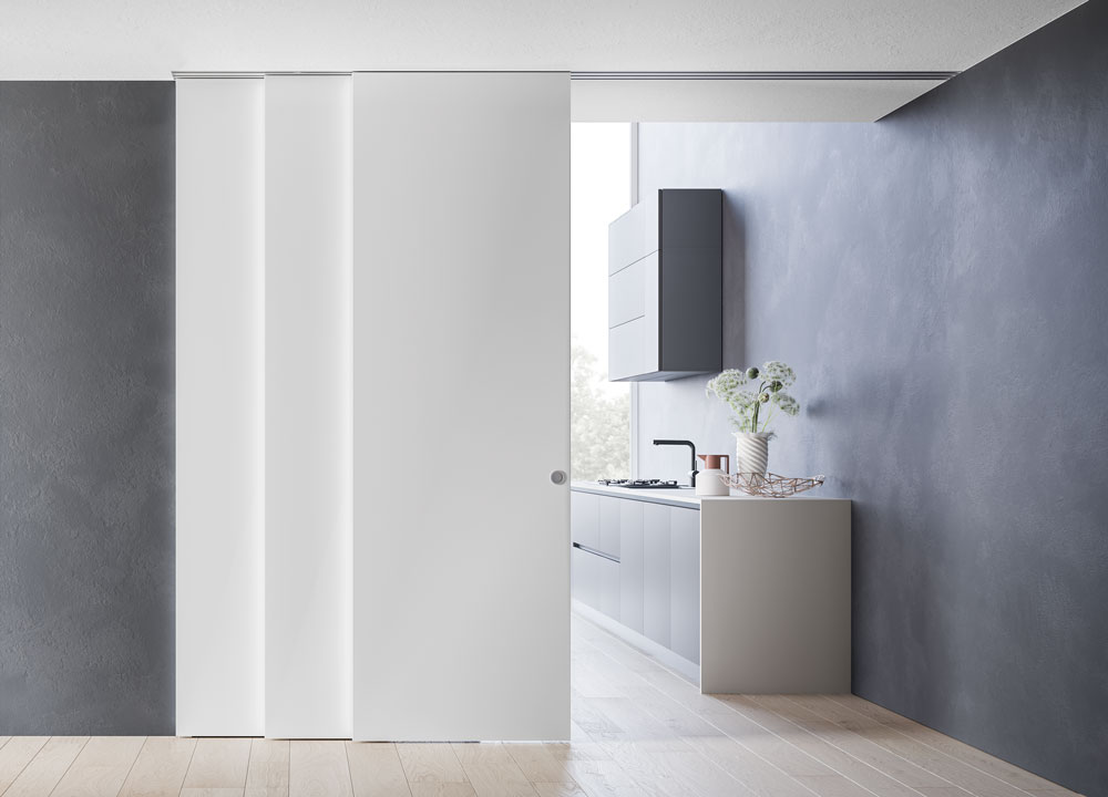 Multi-slide hardware set | ceiling recessed track - ECLISSE US